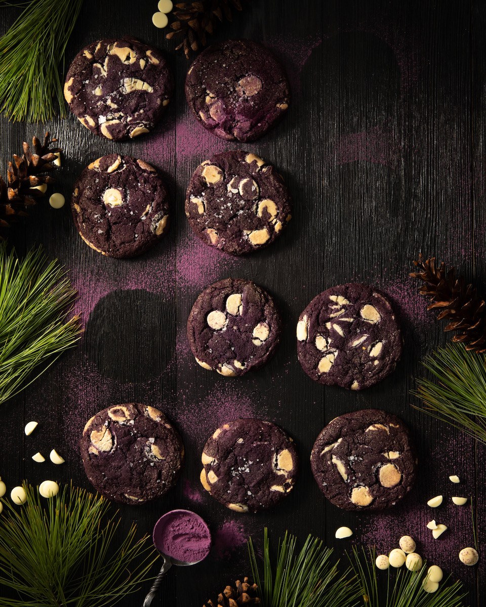 Ube Sweet Soy White Chocolate Cookies - Table Magazine